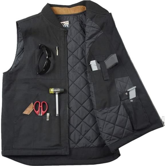 Jackets & Coats | Waterproof Concealed Carry Vest With 1 Pockets Canvas ...